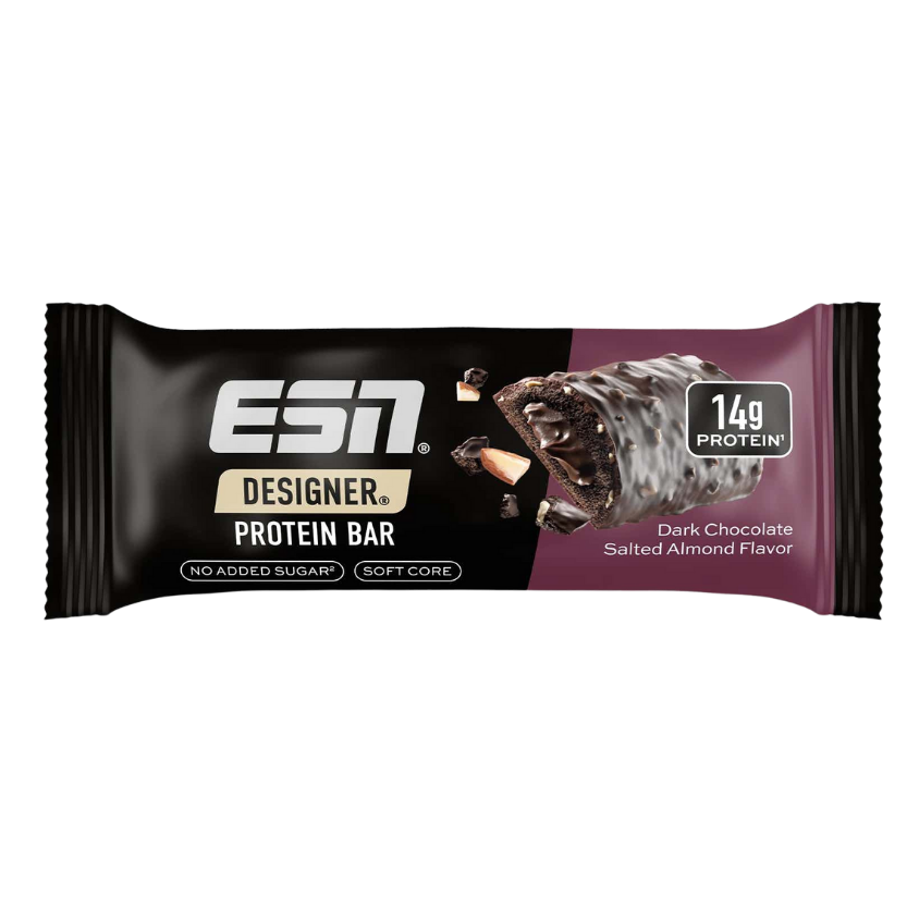 ESN Designer Bar (45G) Dark Chocolate Salted Almond | Dark Chocolate ...